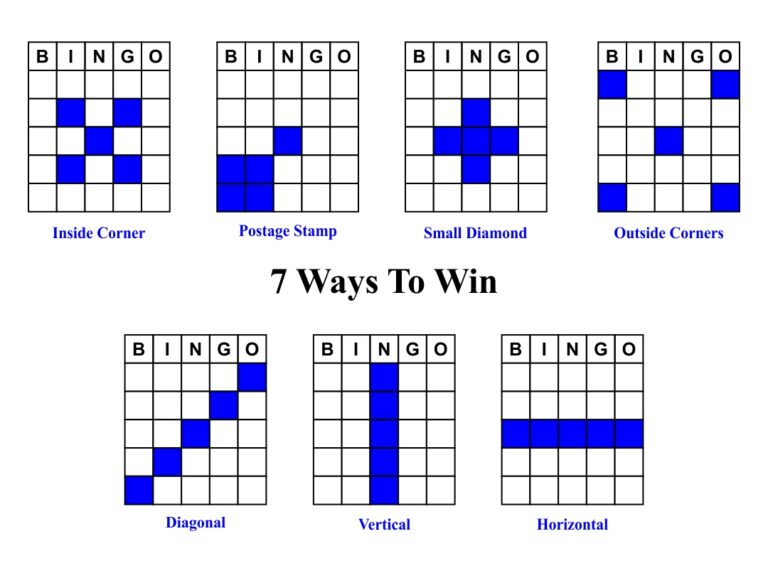 Printable Bingo Pattern Examples - Printable JD