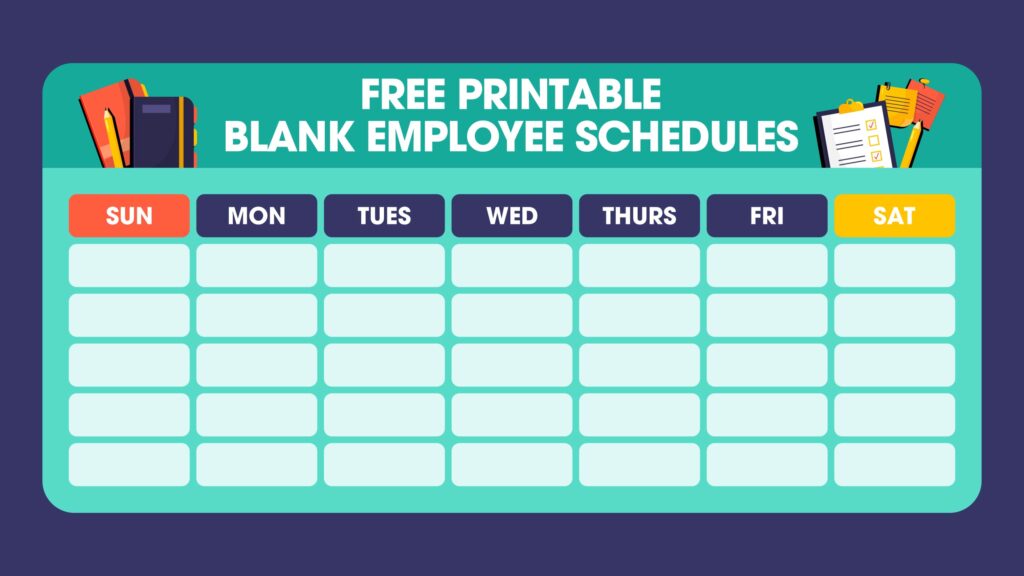 Printable Blank Employee Schedules - Printable JD