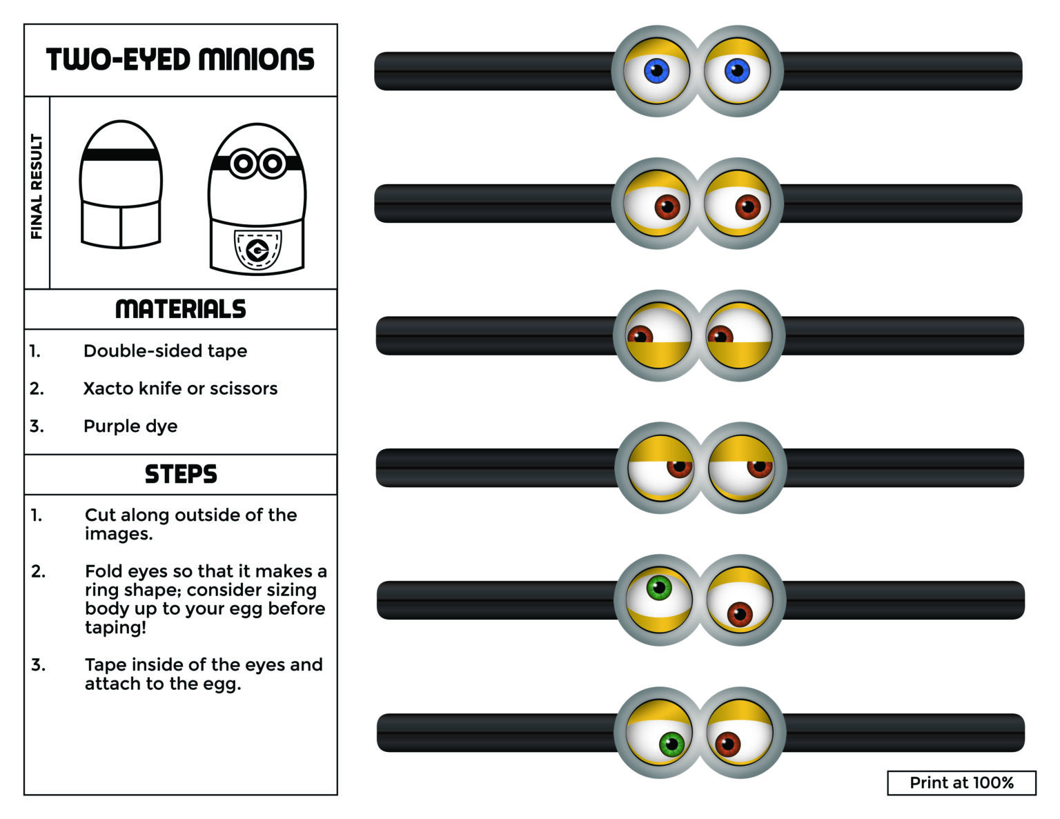 Printable Despicable Me Minion Mouth - Printable JD