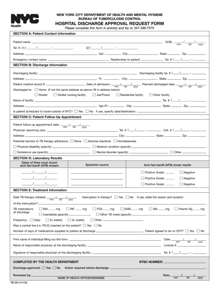 Printable Hospital Discharge Forms - Printable JD