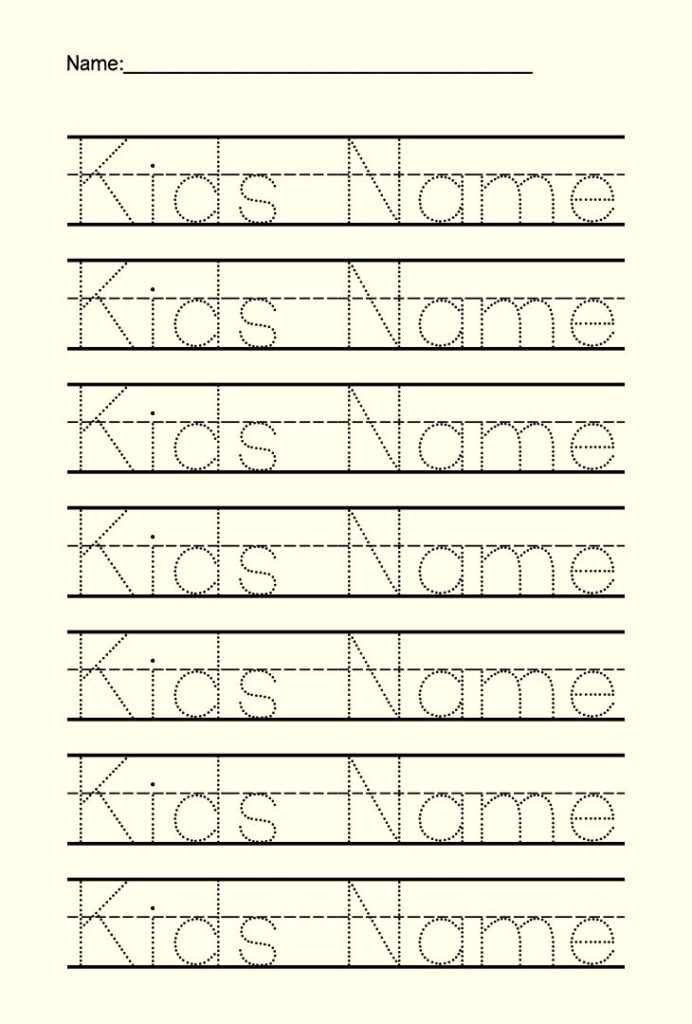 Printable Preschool Name Tracing - Printable JD