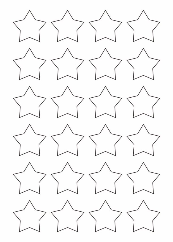 Printable American Flag Stars Stencil 8×11 - Printable JD