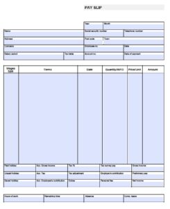 Printable Blank Paycheck Stubs - Printable JD