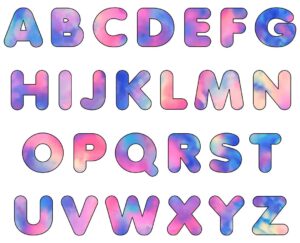 Printable Large Colored Letters - Printable JD