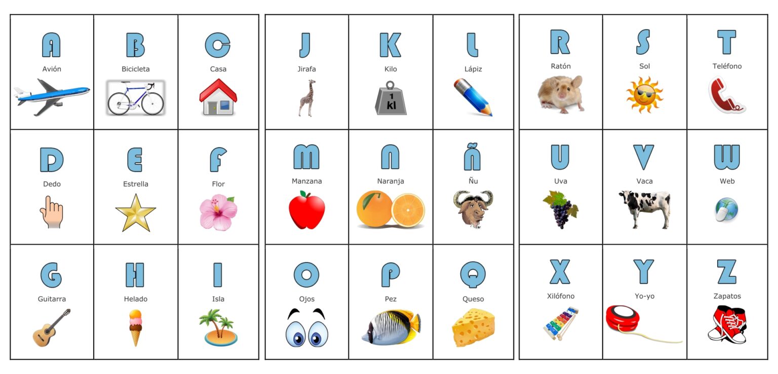 Printable Spanish Alphabet Cards - Printable JD