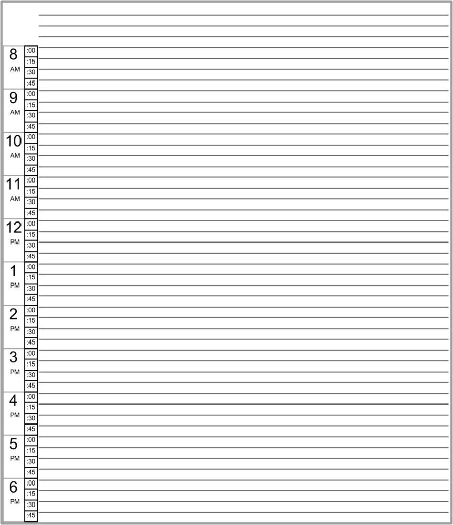 Printable 24 Hour Calendar - Printable JD