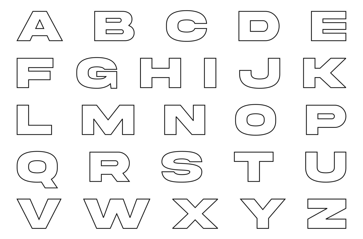 Printable Big Cut Out Letters - Printable JD