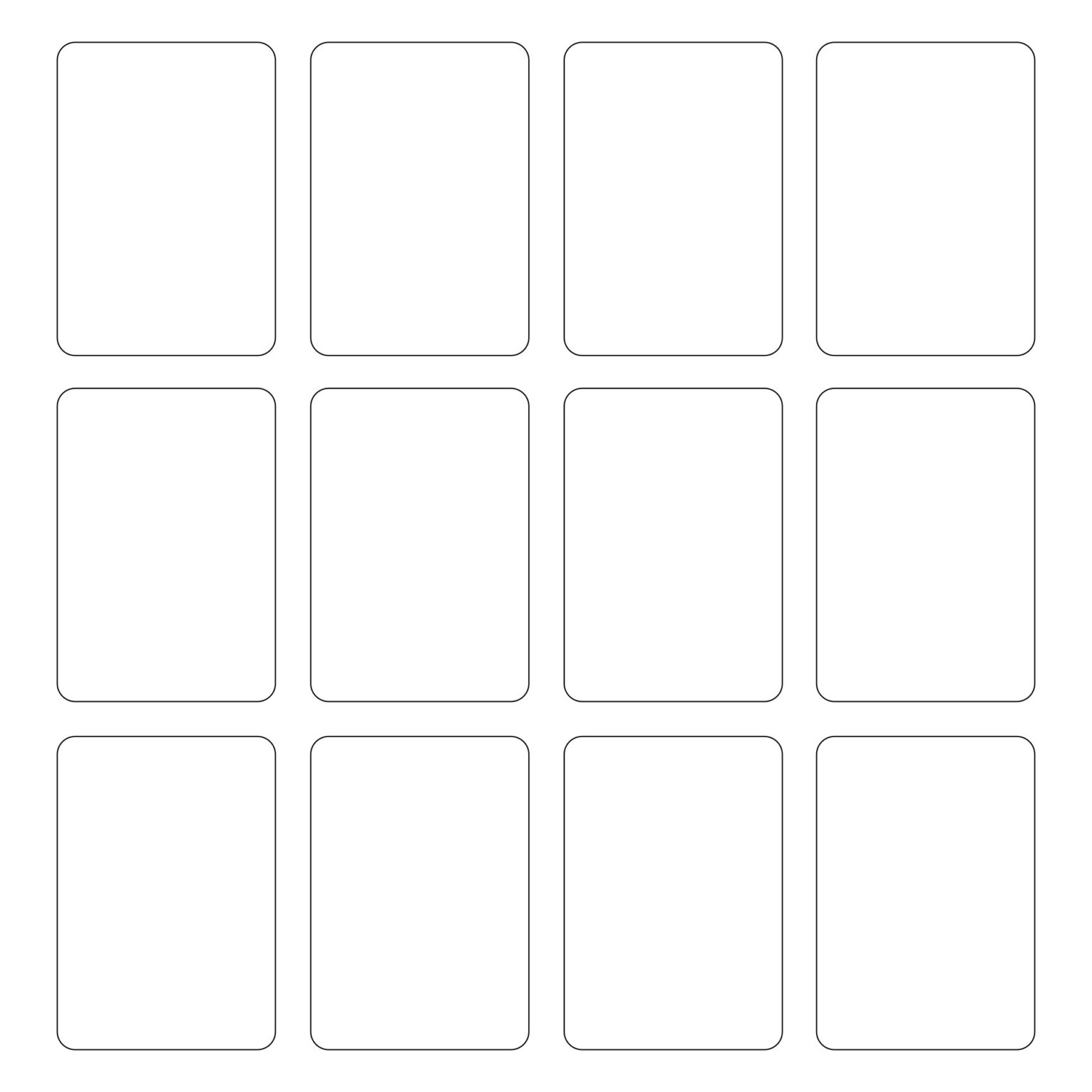 Printable Blank Playing Card Template For Word - Printable JD