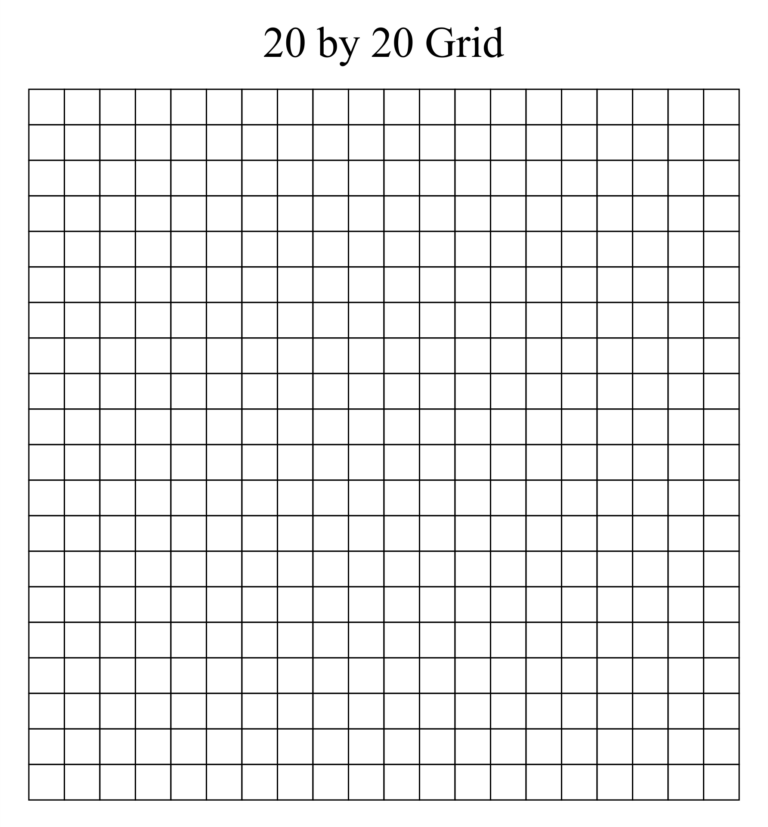 Printable 20 X 20 Grid - Printable JD