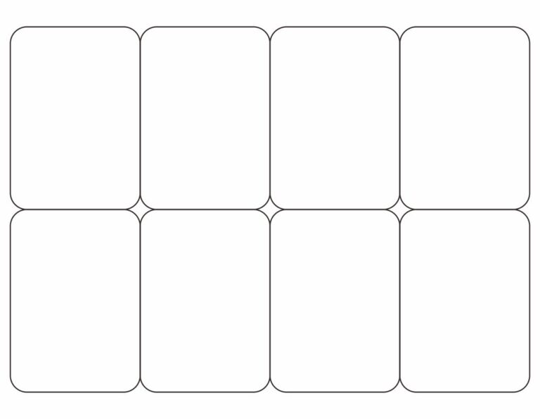 Printable Blank Playing Card Template For Word - Printable JD