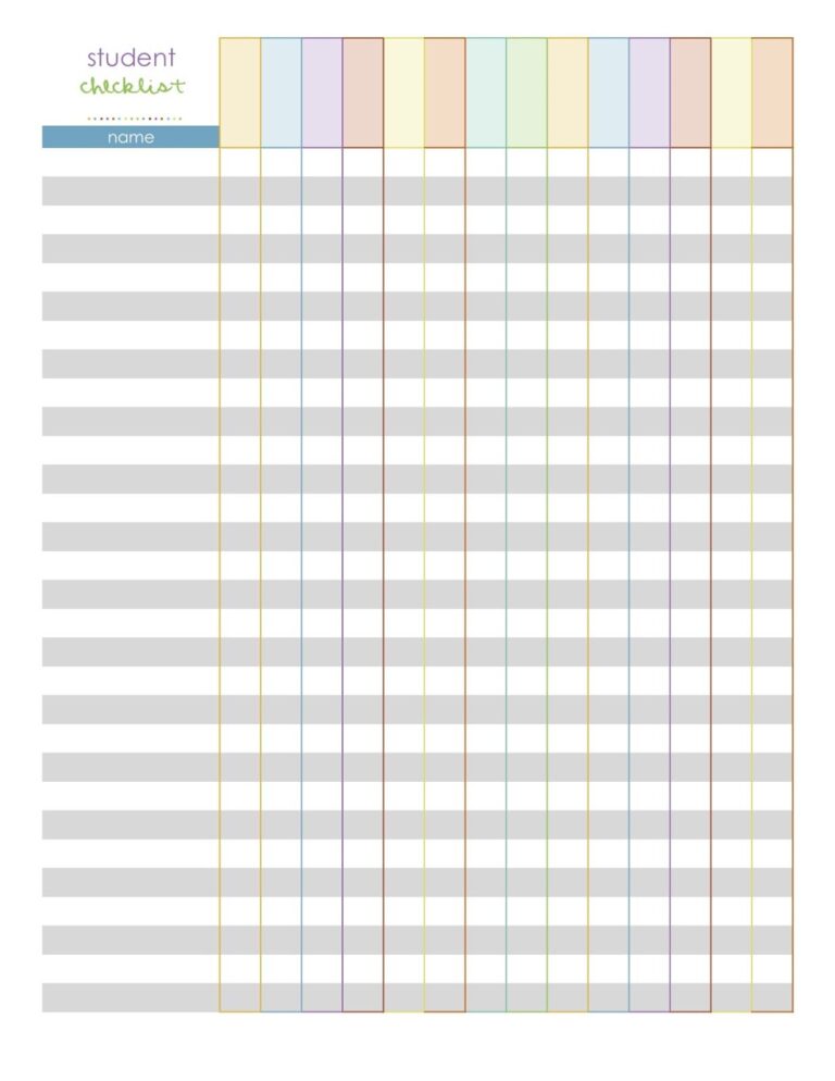 Printable Grade Sheets For Teachers - Printable JD