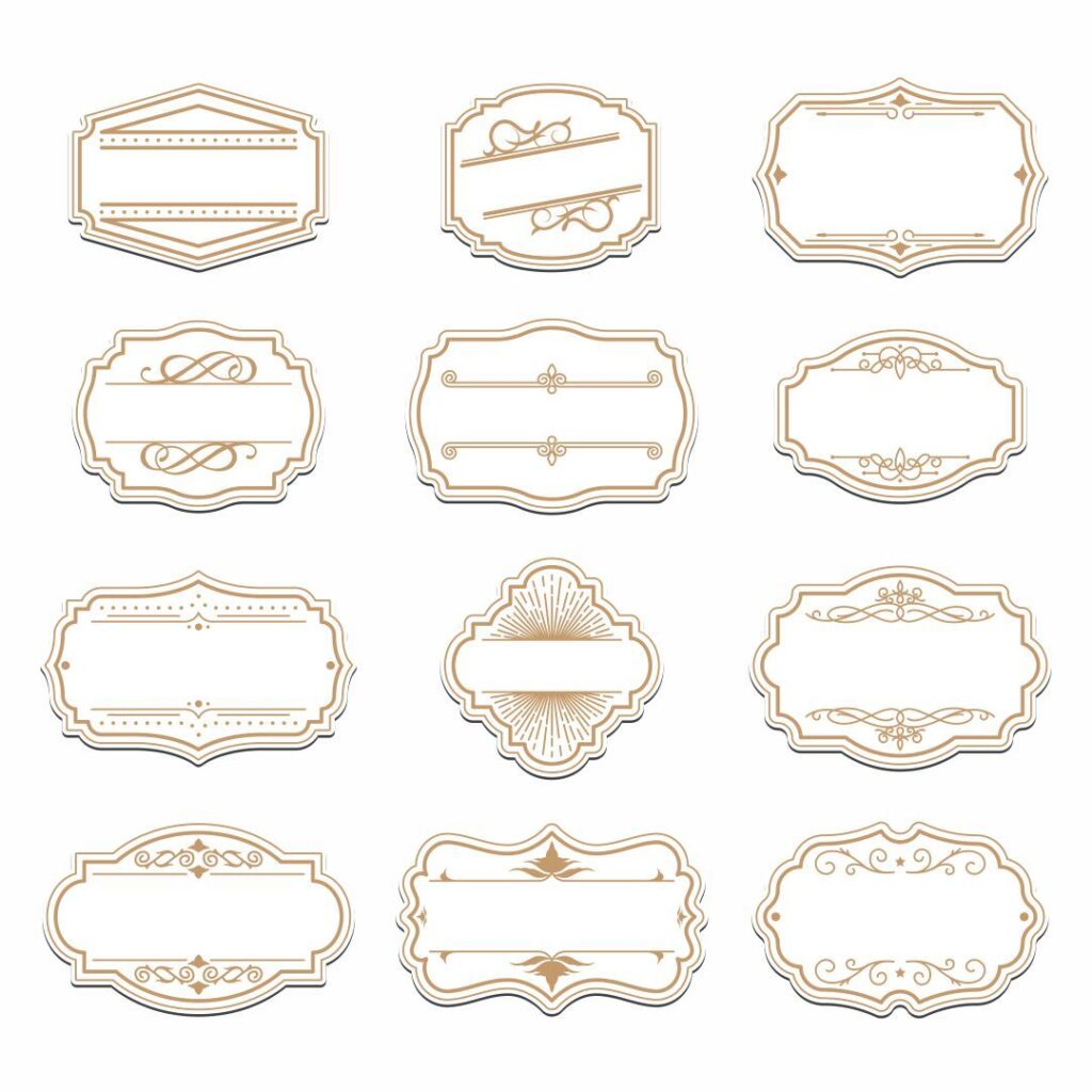 Printable Christmas Label Borders - Printable JD