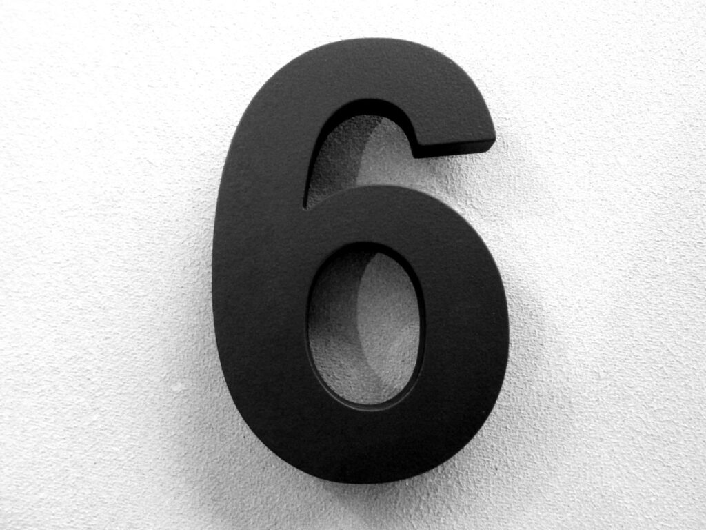 Printable Large Number 6 - Printable JD