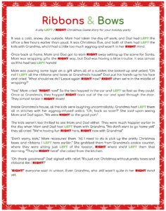 Printable Left Right Rudolph Game - Printable JD