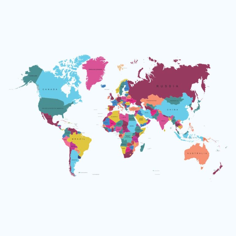 Printable Simple World Map - Printable JD