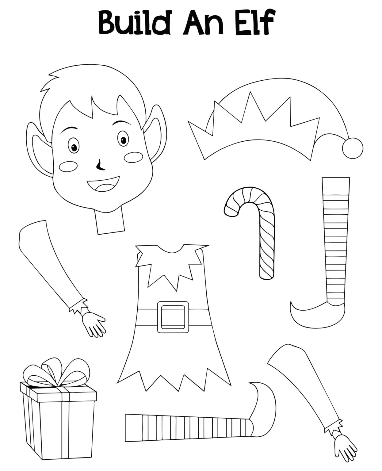 Printable Elf Christmas Templates - Printable JD