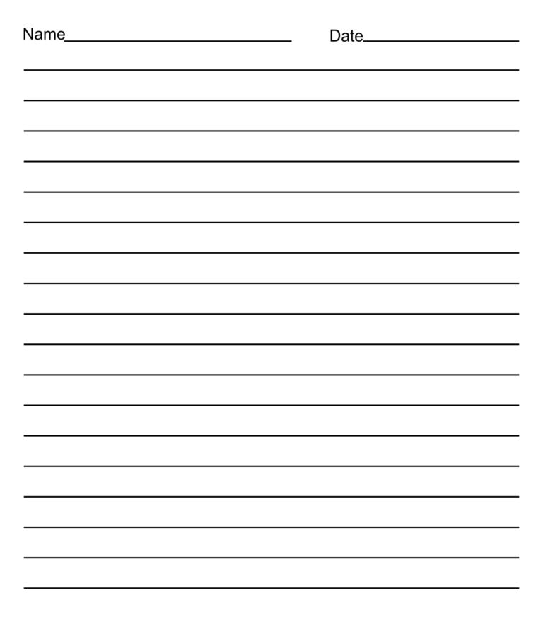 Printable Lined Writing Paper Template Printable Jd
