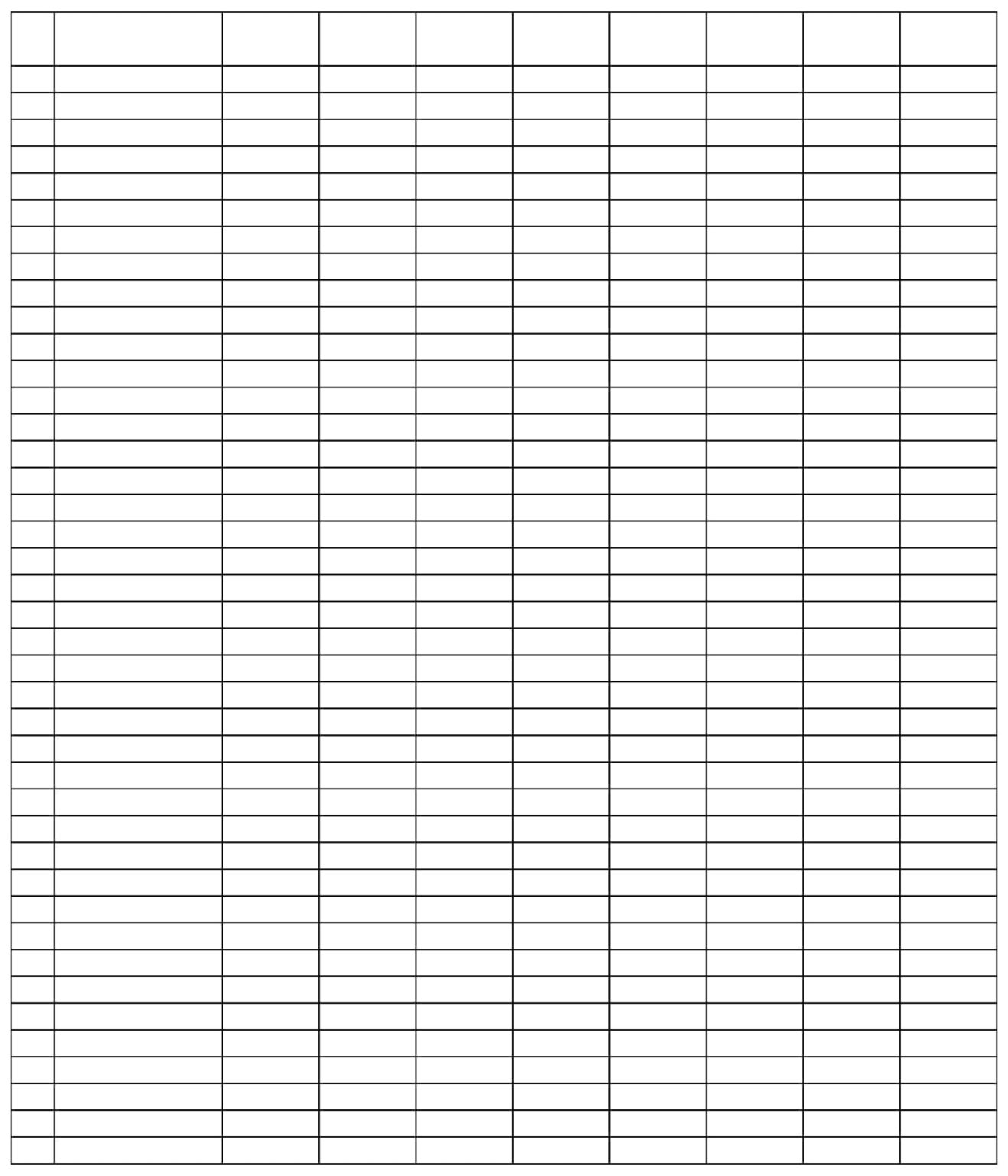 Printable Column Template 5 Columns - Printable JD