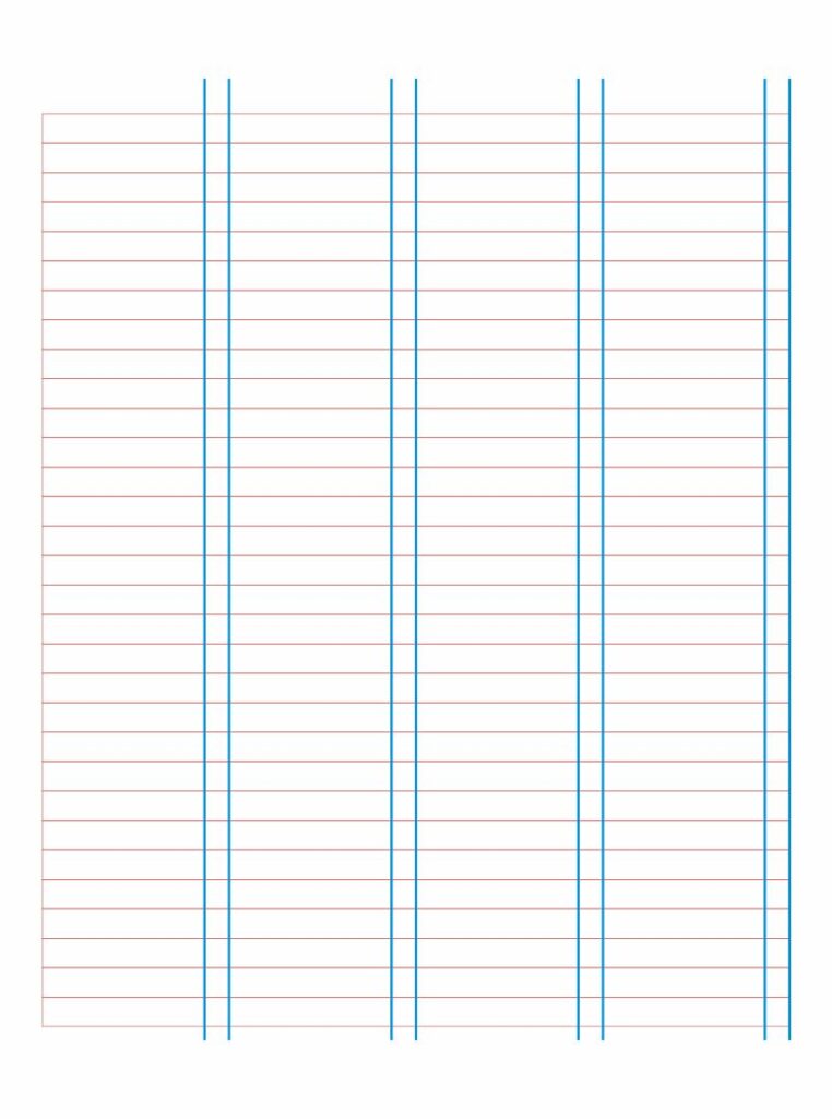 Printable Column Template 5 Columns - Printable JD