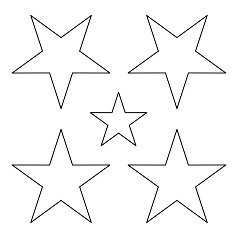 Printable Cut Out Star Shape - Printable JD