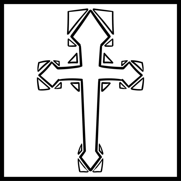 Printable Large Cross Stencil - Printable JD