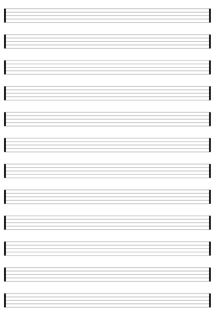 Printable Staff Paper Blank Sheet Music - Printable JD