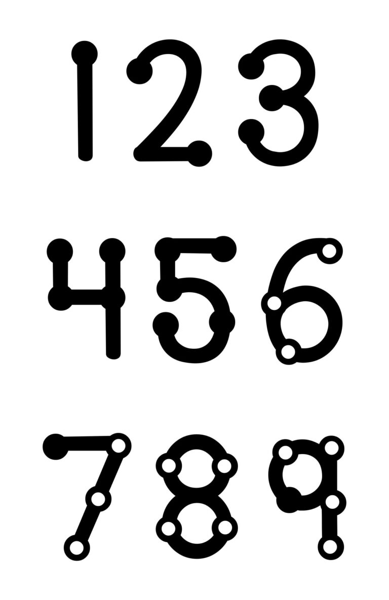 Printable Touchmath Numbers 1 9 - Printable JD