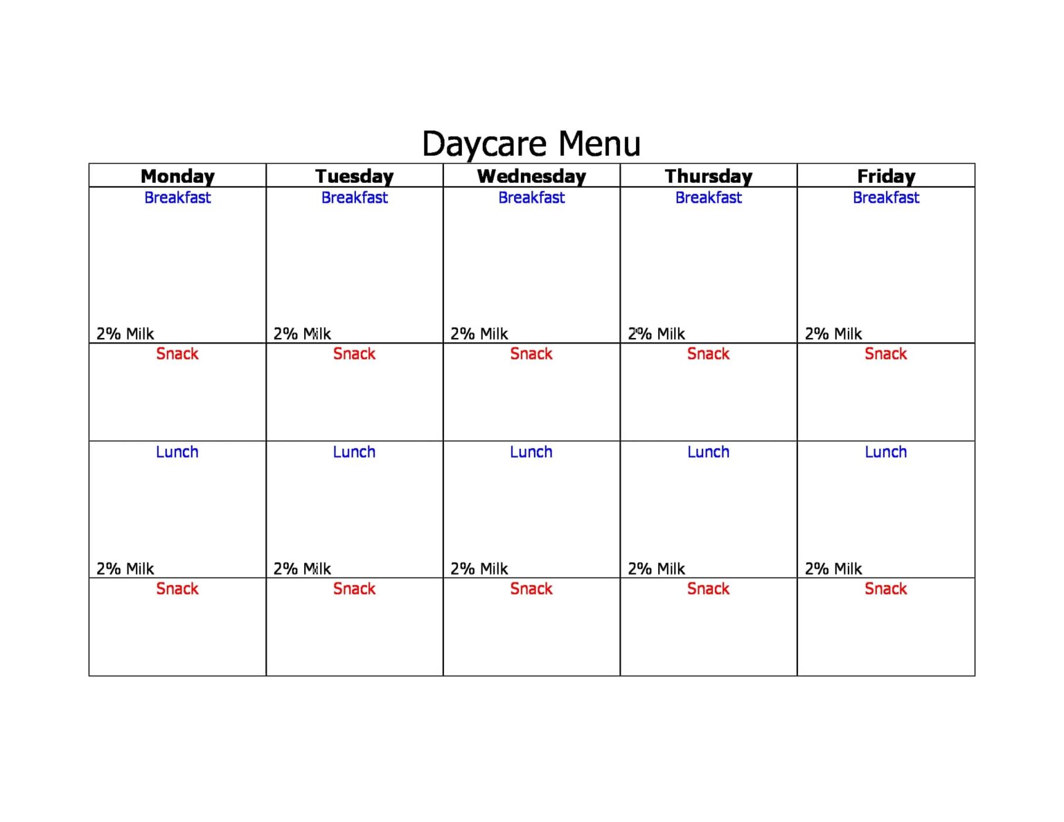 Printable Blank Menu For Day Care Printable JD printable-blank-menu-for-day-care-printable-jd