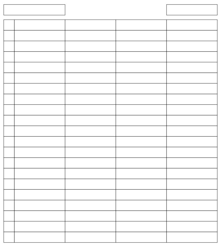 Printable Column Template 5 Columns - Printable JD