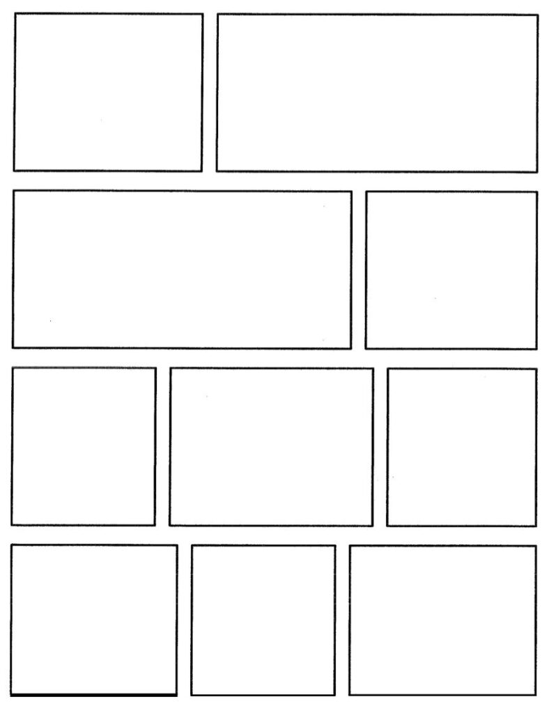 Printable Comic Book Layout Template - Printable JD