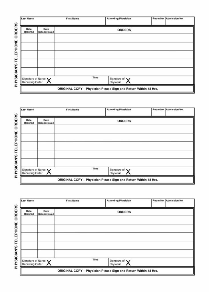 Printable Physician Order Sheet - Printable JD Printable Physician Order Sheet - Printable JD