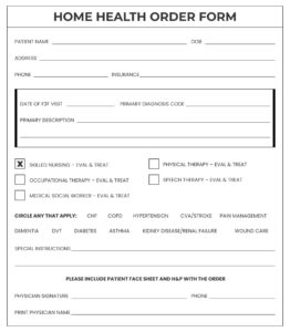 Printable Physician Order Sheet - Printable JD