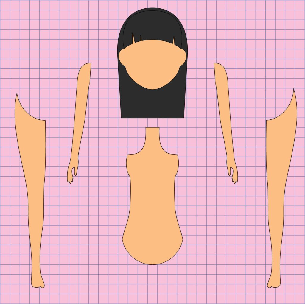 Printable Rag Doll Sewing Pattern - Printable JD