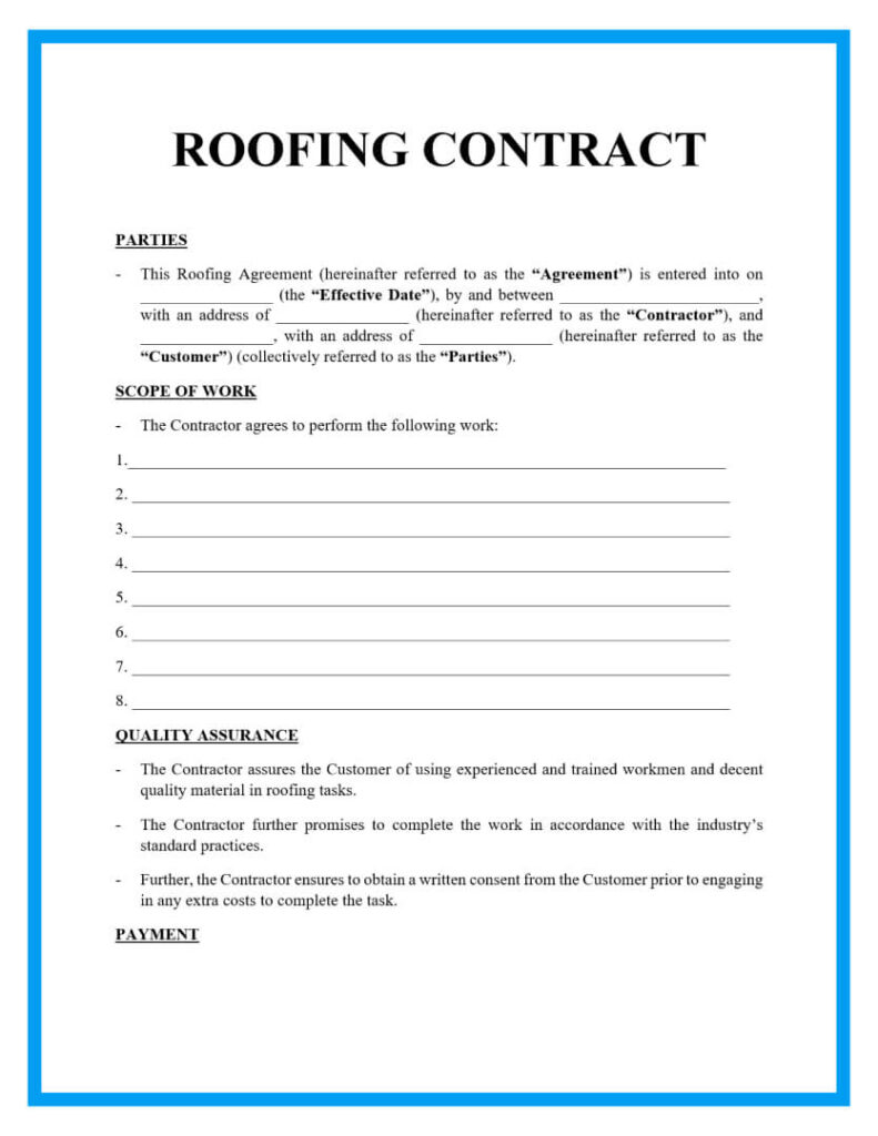 Printable Roofing Estimate Templates - Printable JD