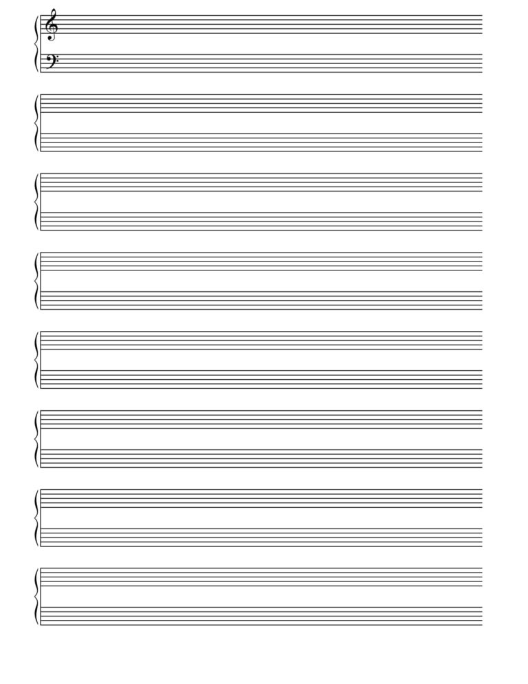 Printable Staff Paper Blank Sheet Music - Printable JD