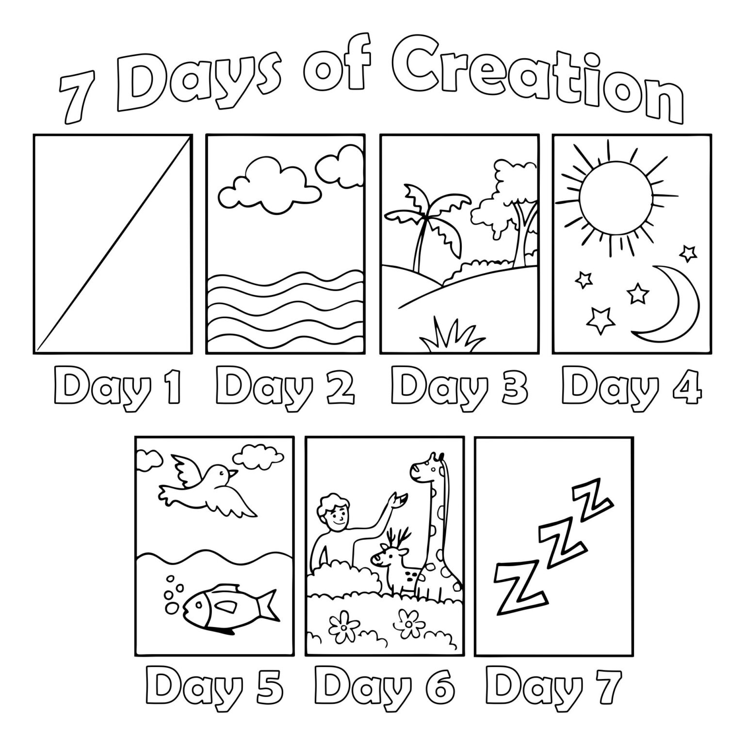 Printable Creation Activity Pages - Printable JD