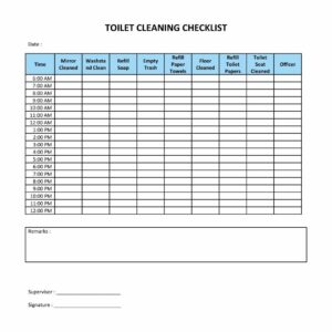 Printable Restroom Cleaning Schedule - Printable JD