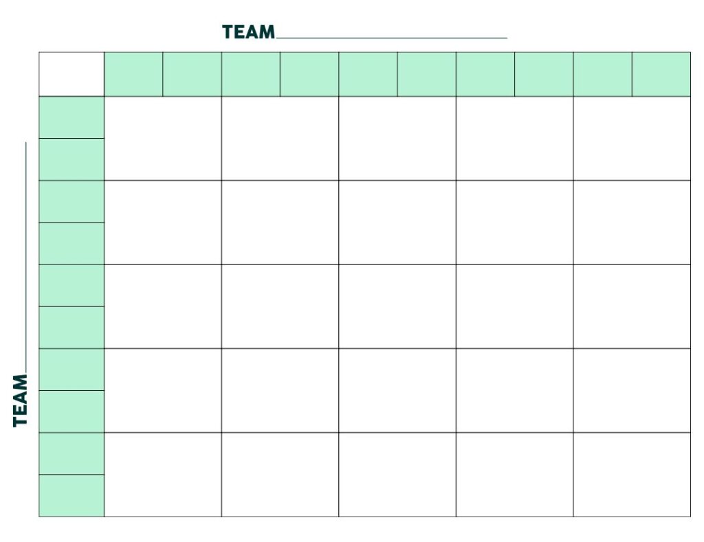 Printable 25 Square Football Pool Grid Printable JD