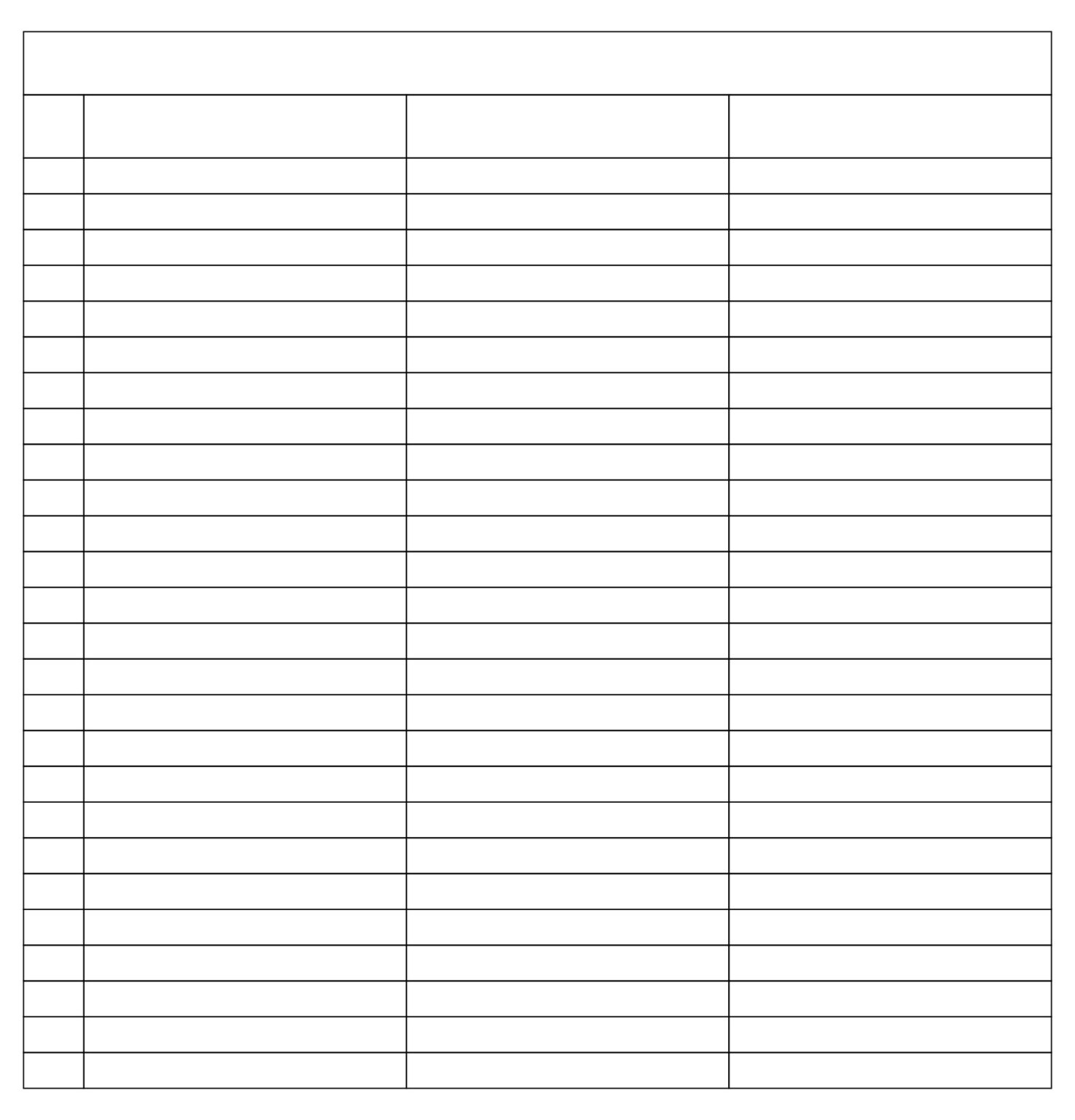 Printable 4 Column Sheet - Printable JD