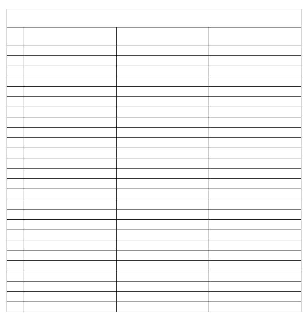 Printable 4 Column Sheet - Printable JD