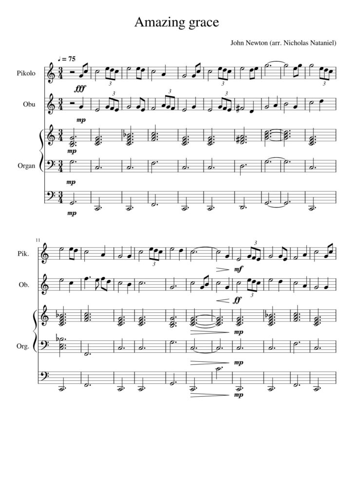 Printable Amazing Grace Sheet Music - Printable JD