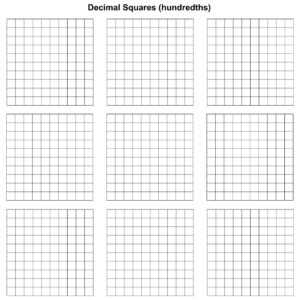 Printable Blank Hundredths Grids - Printable JD