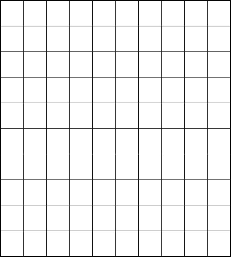 Printable Blank Hundredths Grids - Printable JD