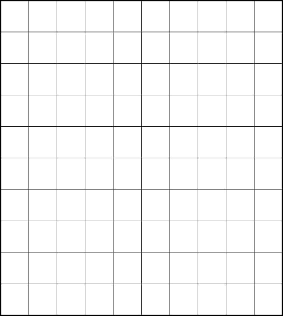 Printable Blank Hundredths Grids - Printable JD
