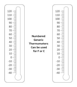 Printable Blank Thermometer - Printable JD