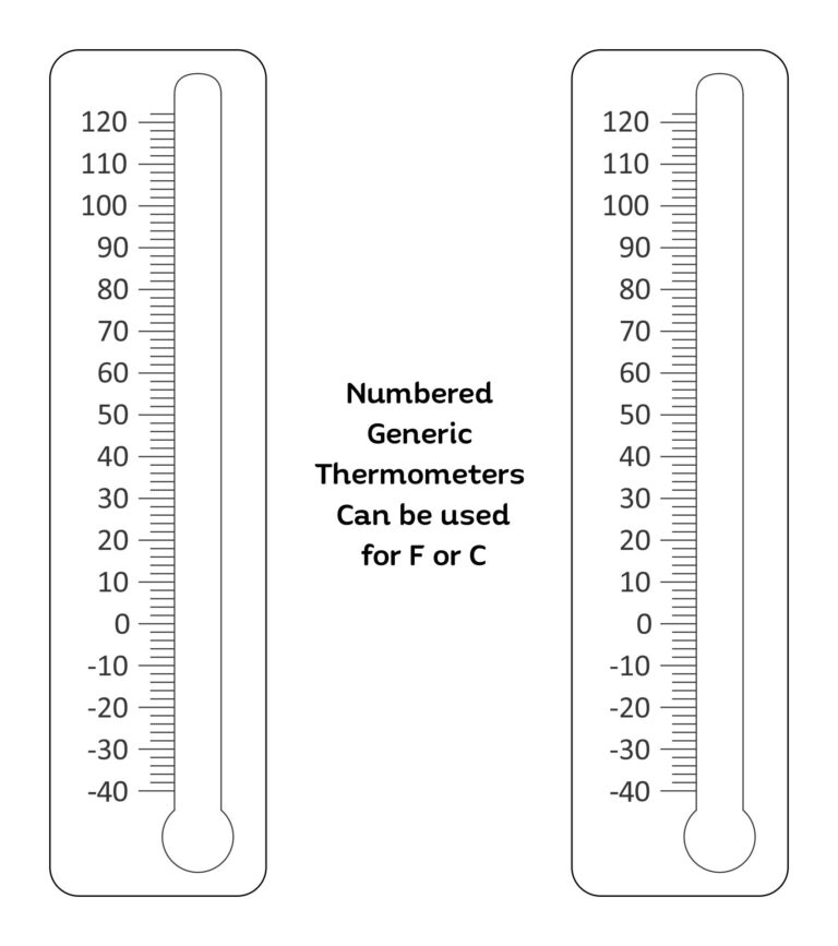 Printable Blank Thermometer - Printable JD