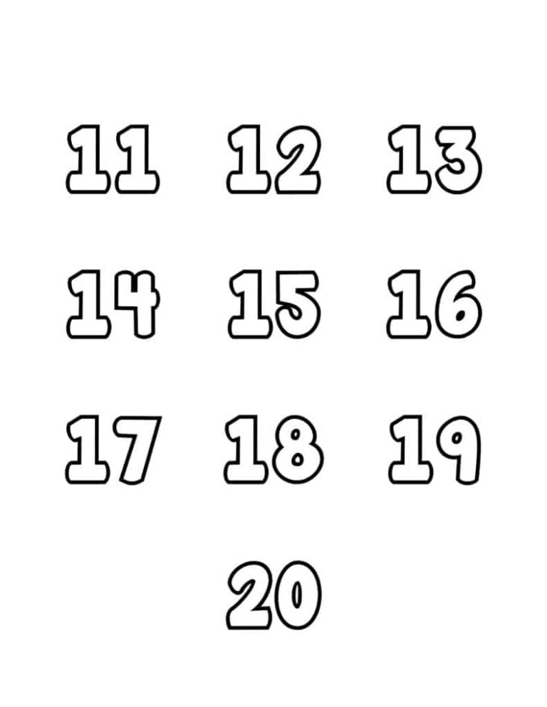 Printable Bubble Numbers 1 10 - Printable JD