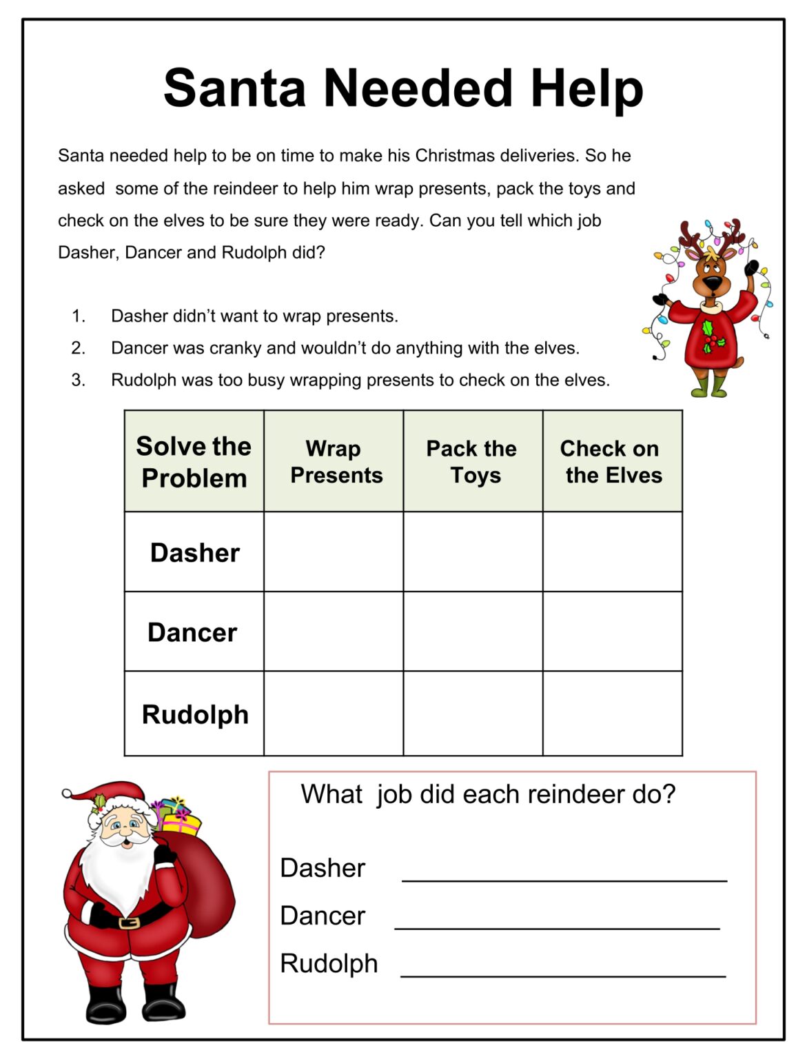 Printable Christmas Brain Teasers - Printable JD