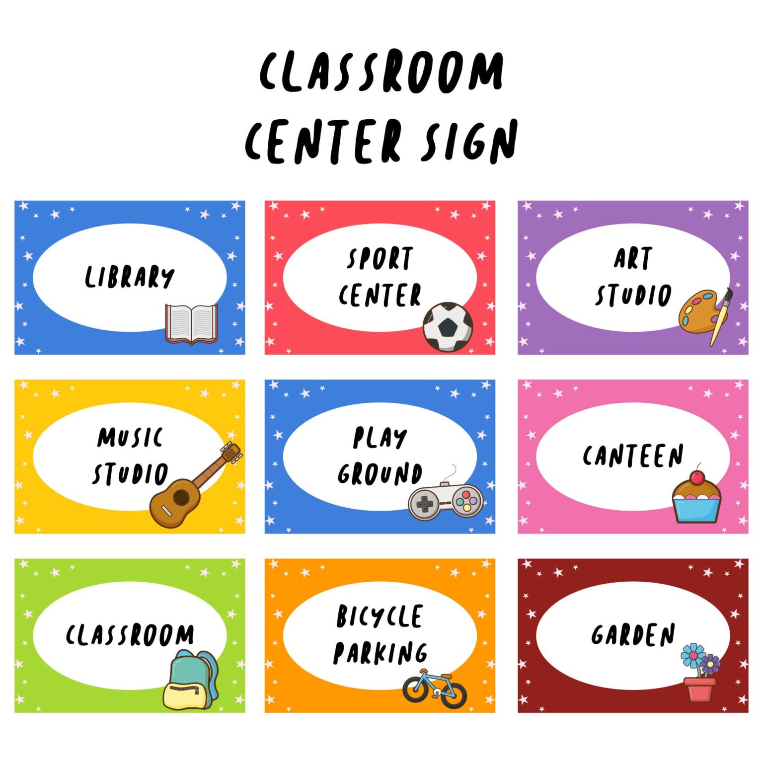 Printable Classroom Center Signs - Printable JD