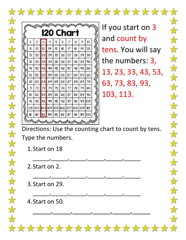 Printable Counting By 10s Chart - Printable JD